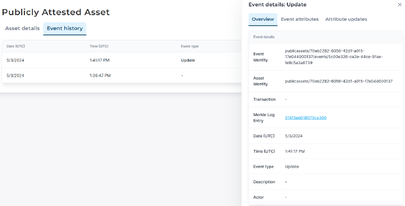 Public Attestation - DataTrails