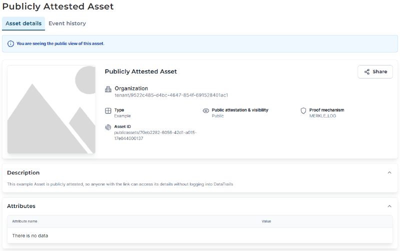 Public Attestation - DataTrails